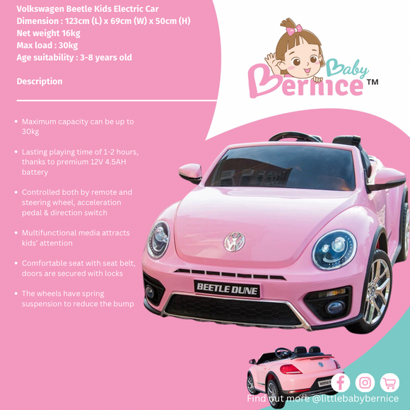 Volkswagen Beetle Kids Electric Car – LittleBabyBernice BabyStore